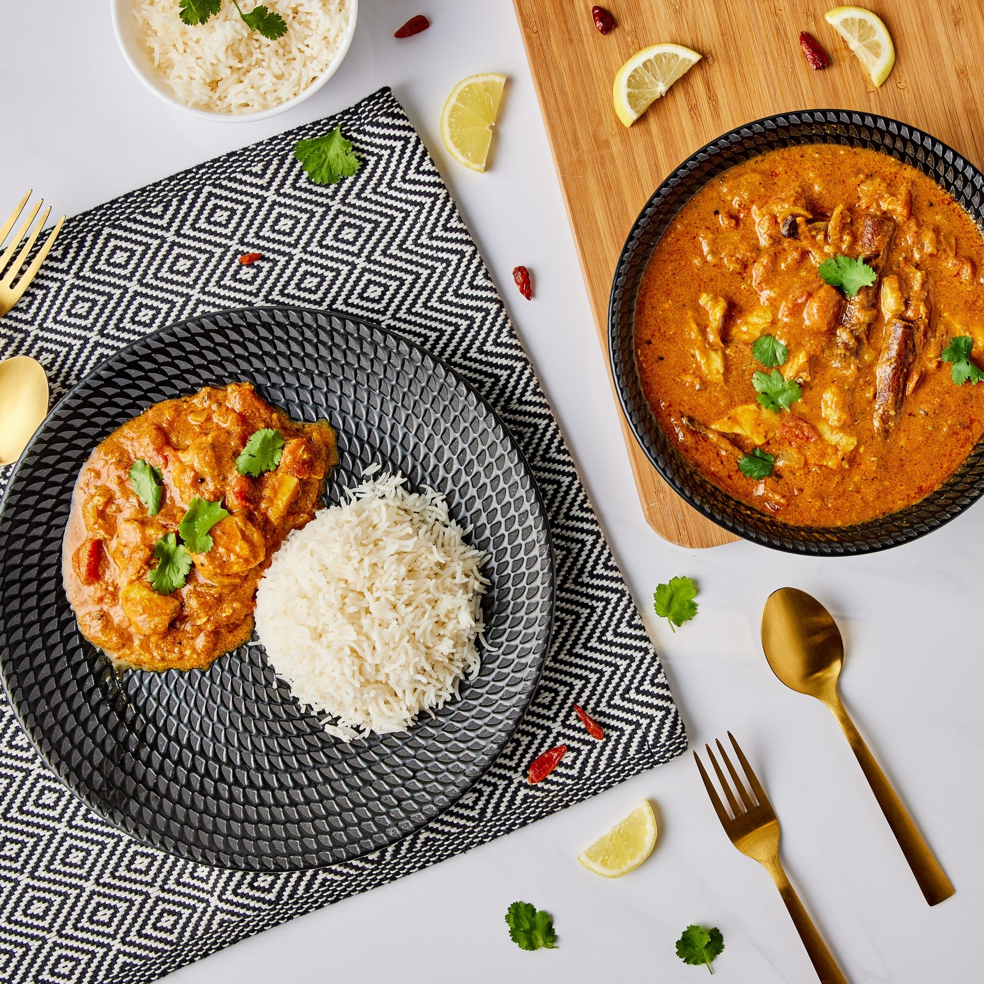 Goan fish curry with basmati rice - GreedyPanda Foodie Blog