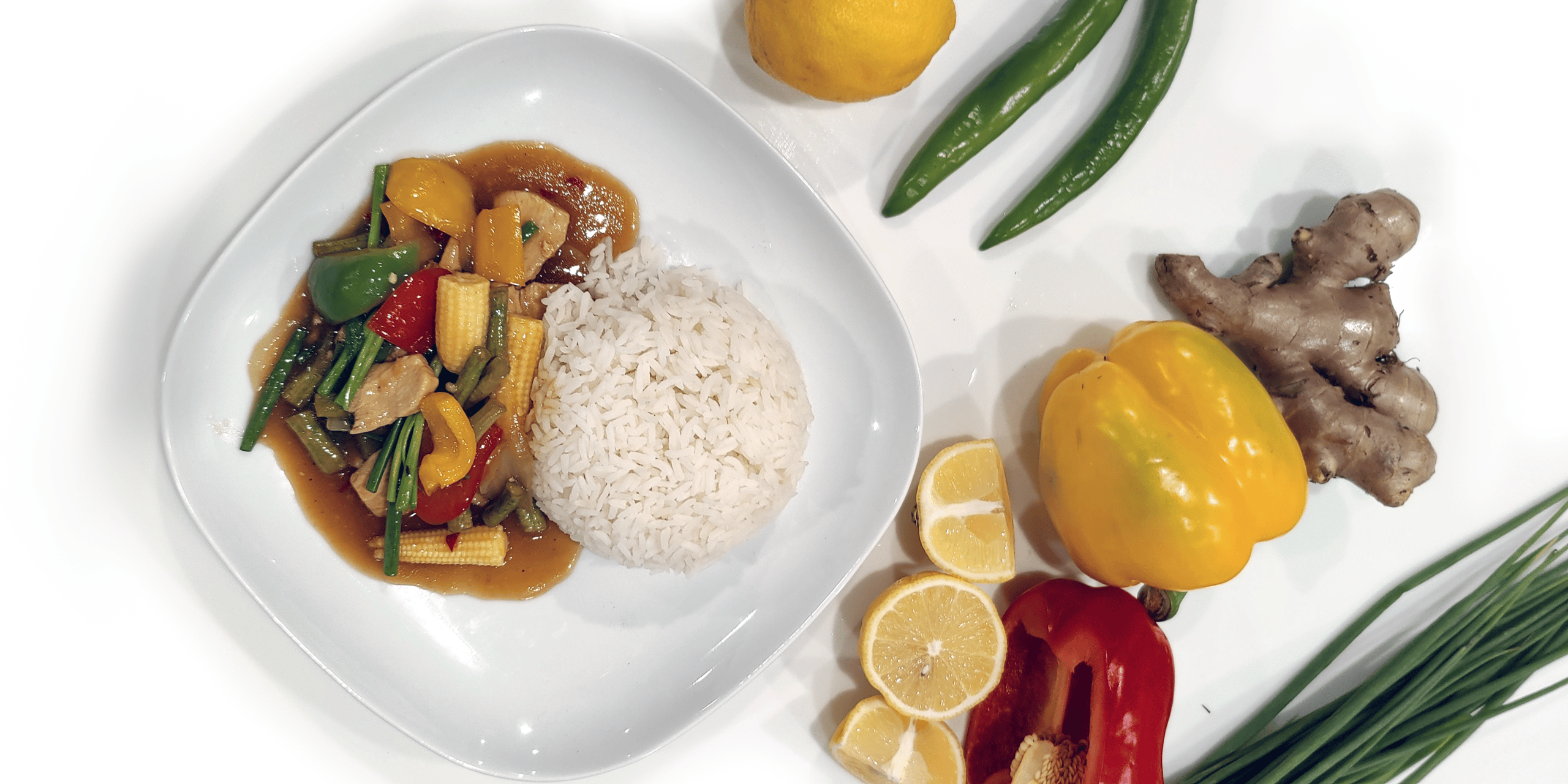 Lemon chicken with jasmine rice - GreedyPanda Foodie Blog