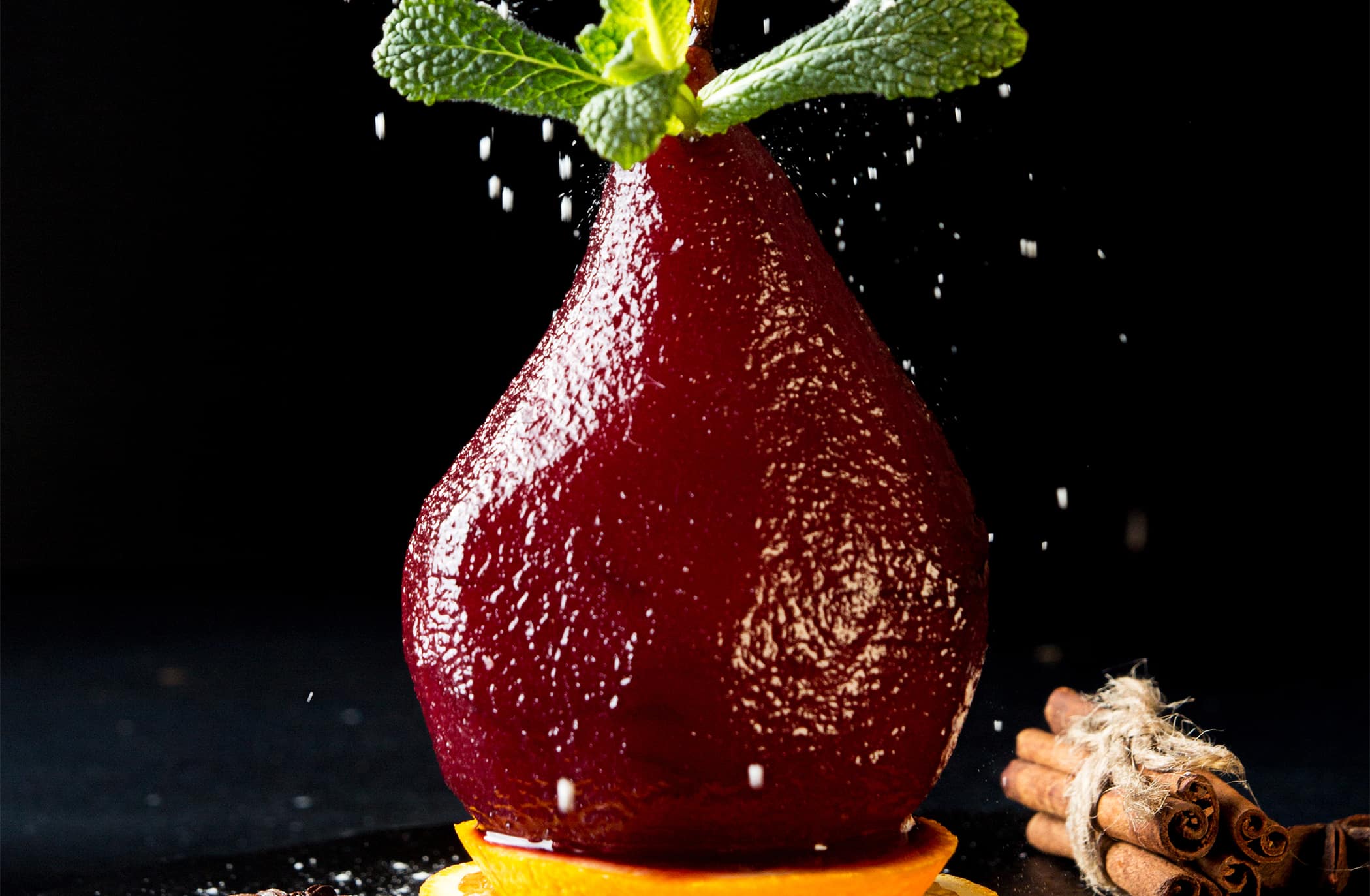 Spiced pomegranate poached pears - GreedyPanda Foodie Blog